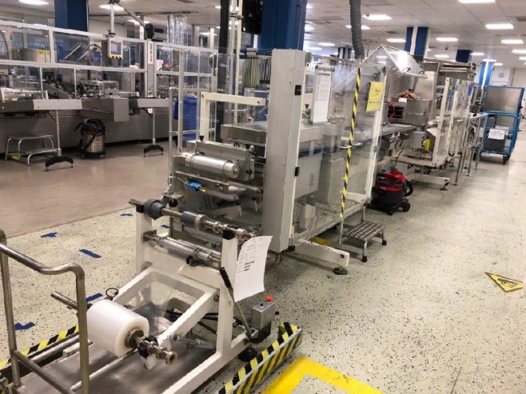 Used Uhlmann UPS3 complete packing line for ampoules in blister trays ...