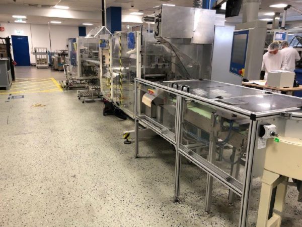 Used Uhlmann UPS3 complete packing line for ampoules in blister trays ...